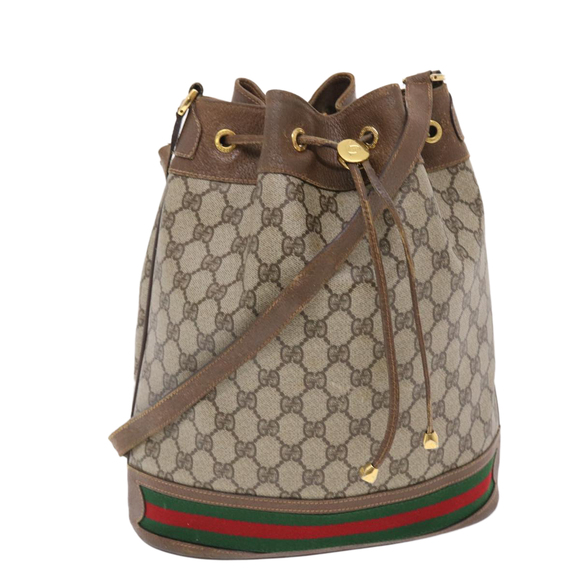 Gucci | Bags | Gucci Gg Canvas Web Sherry Line Shoulder Bag Beige Red ...